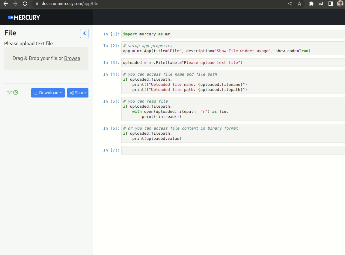 File Widget In Jupyter Notebook